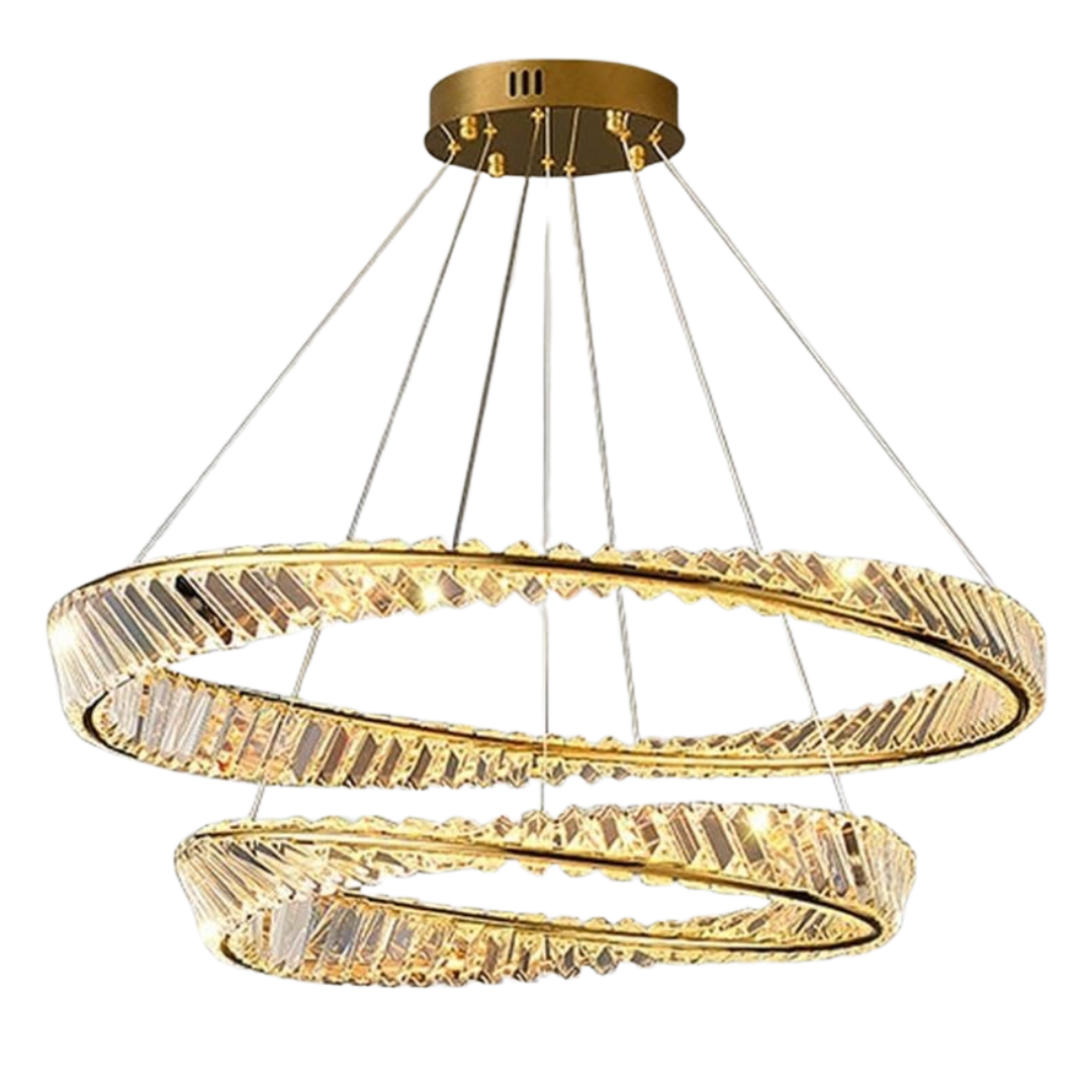 LÁMPARA LED DOS AROS LUJO 2 LUCES – dixtoniluminacion